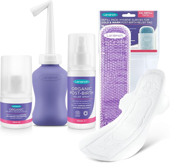Lansinoh Birth Preparation & Postpartum Essentials Recovery Kit ...