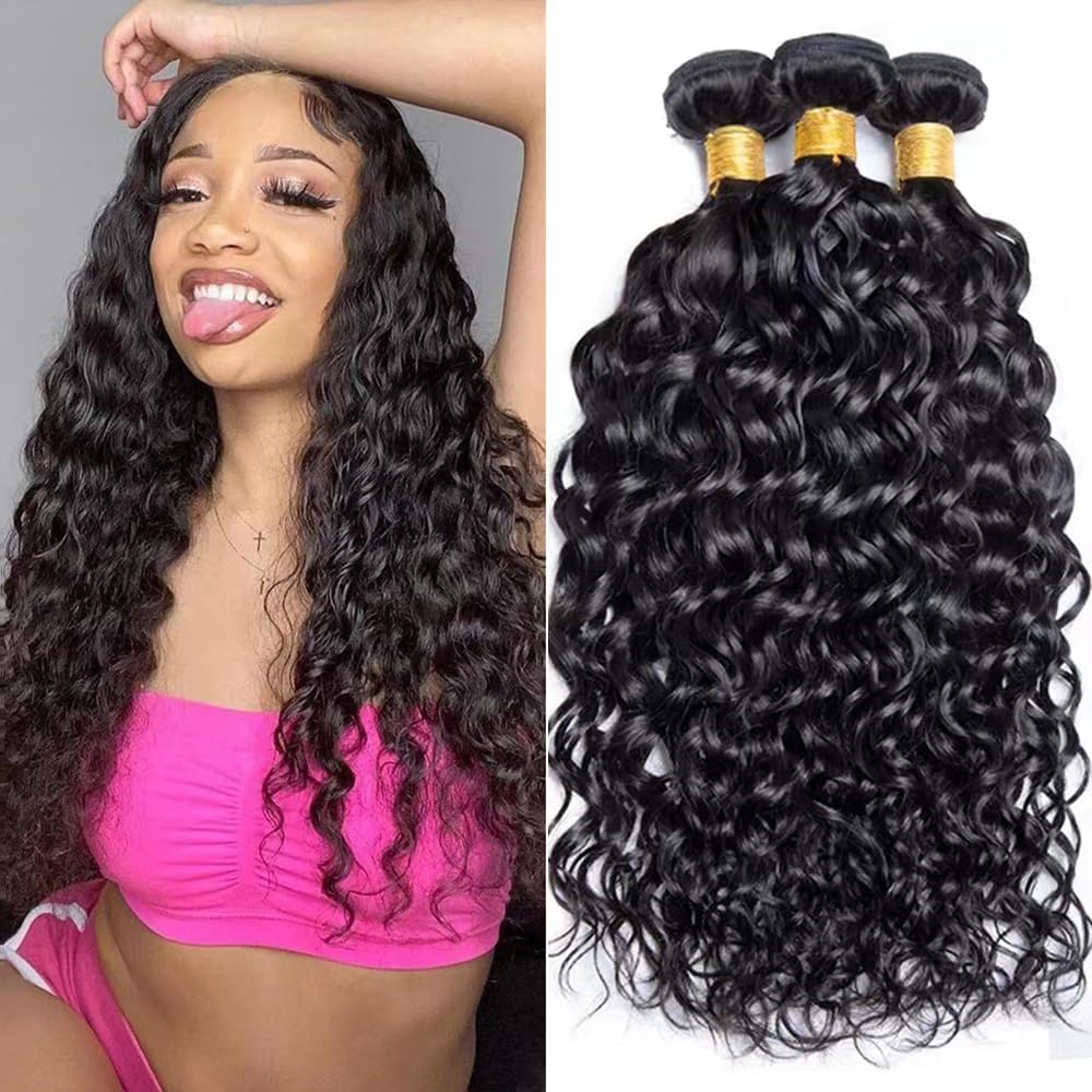 Amazon.com : WOTOTA Water Wave Bundles Human Hair 18 20 22 Inch Deep ...