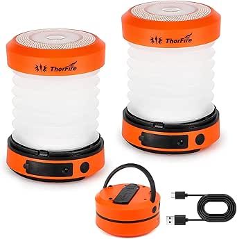 Amazon.com: THORFIRE Collapsible Camping Lantern Rechargeable, Hand ...