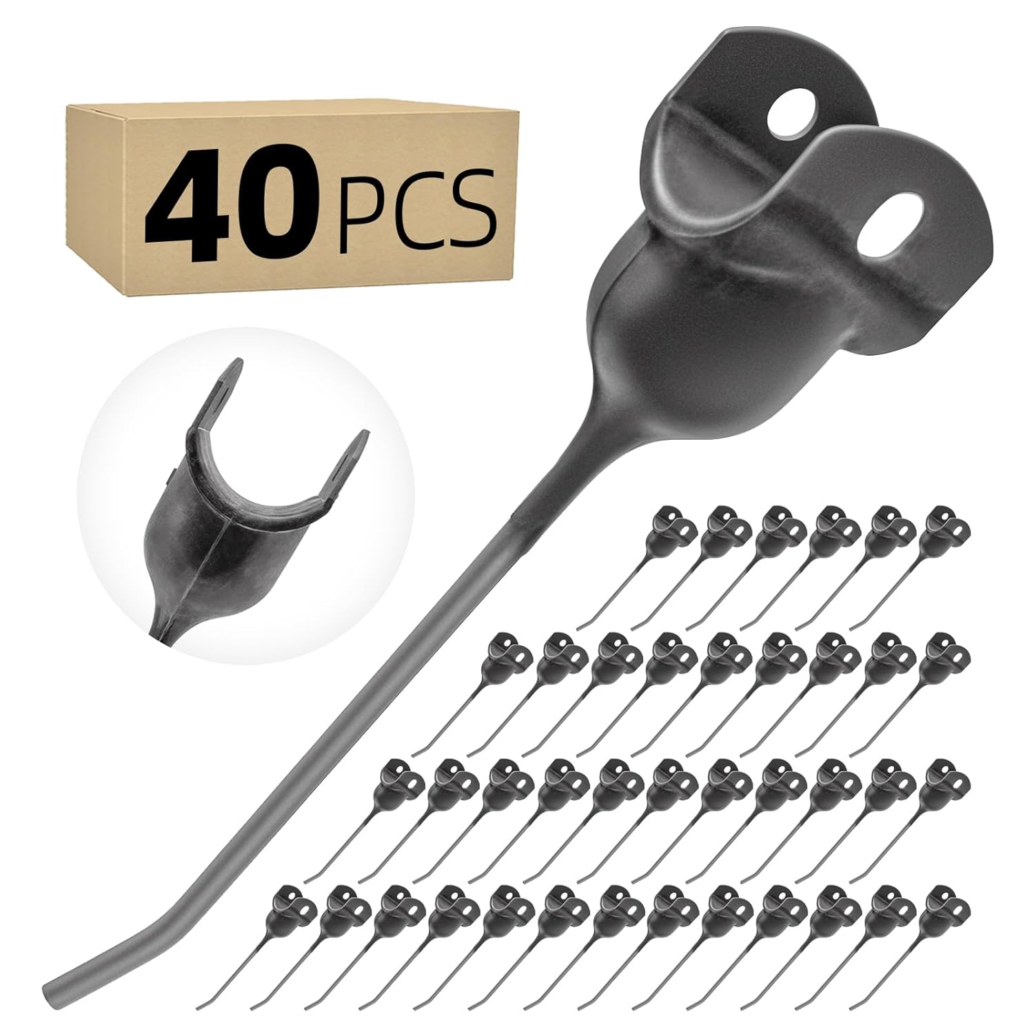 Amazon.com: 40PCS Rubber Mounted Rake Teeth 185, Heavy Duty Hay Wheel ...