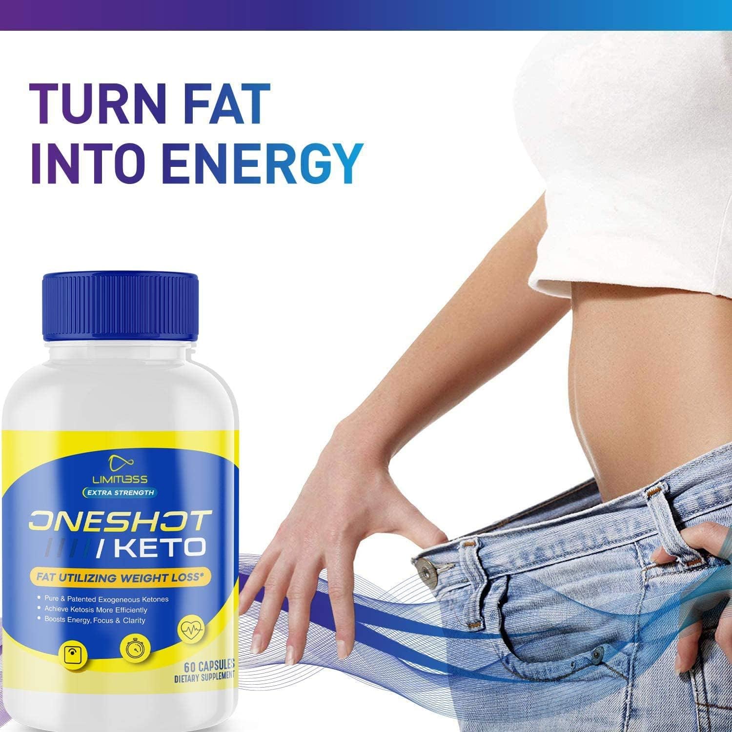 Paquete de 2 píldoras cetogénicas oficiales One Shot Oneshot Keto 1 ...