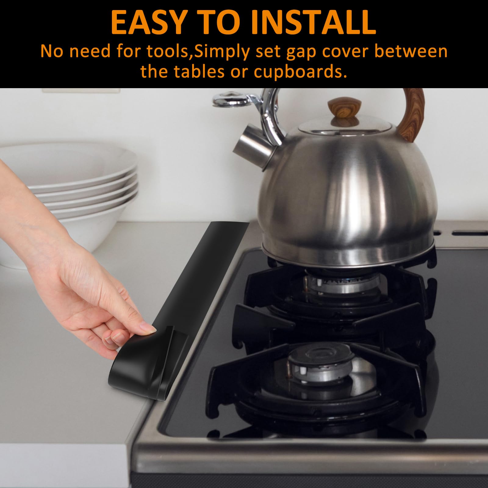 Stove Gap Guard Stove Gap Cover, 23.6 Inch Stove Guard, Stainless Steel ...