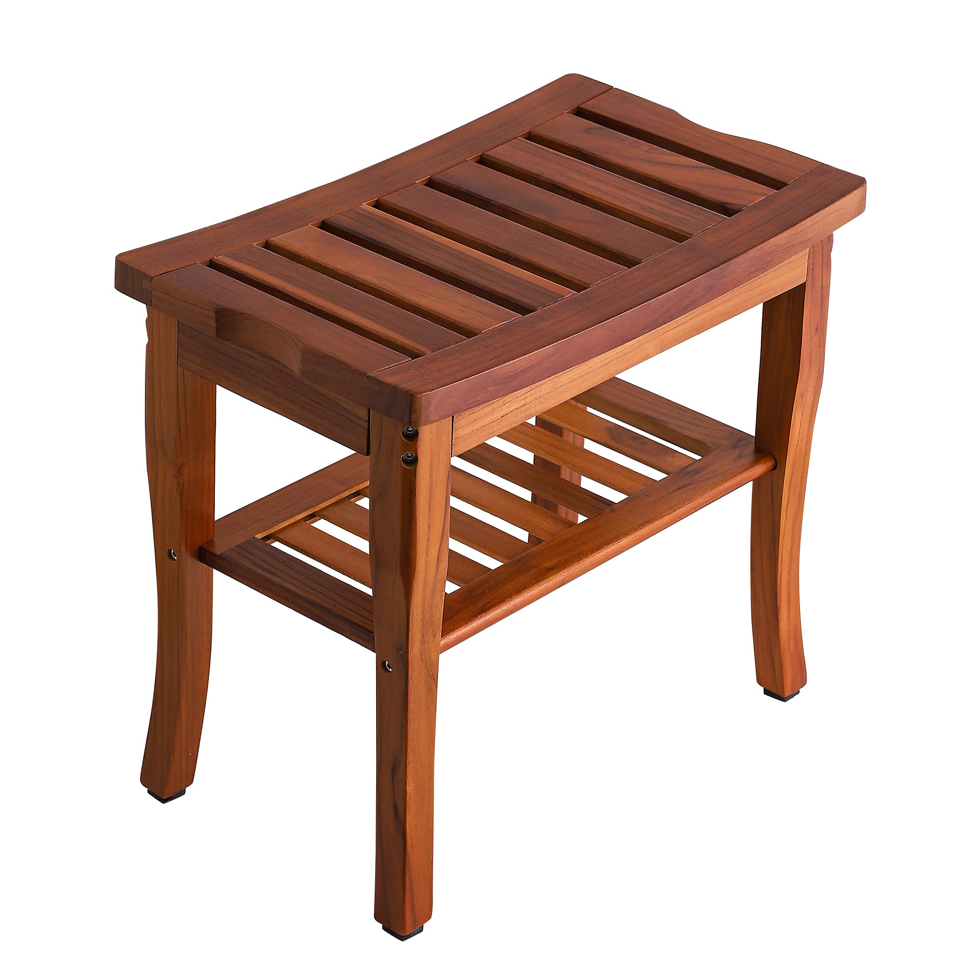 Teak Shower Bench Spa Bath Shower Stool With Storage Shelf Wooden Teak Shower Bench Spa Bath Shower Stool With Storage Shelf Wooden