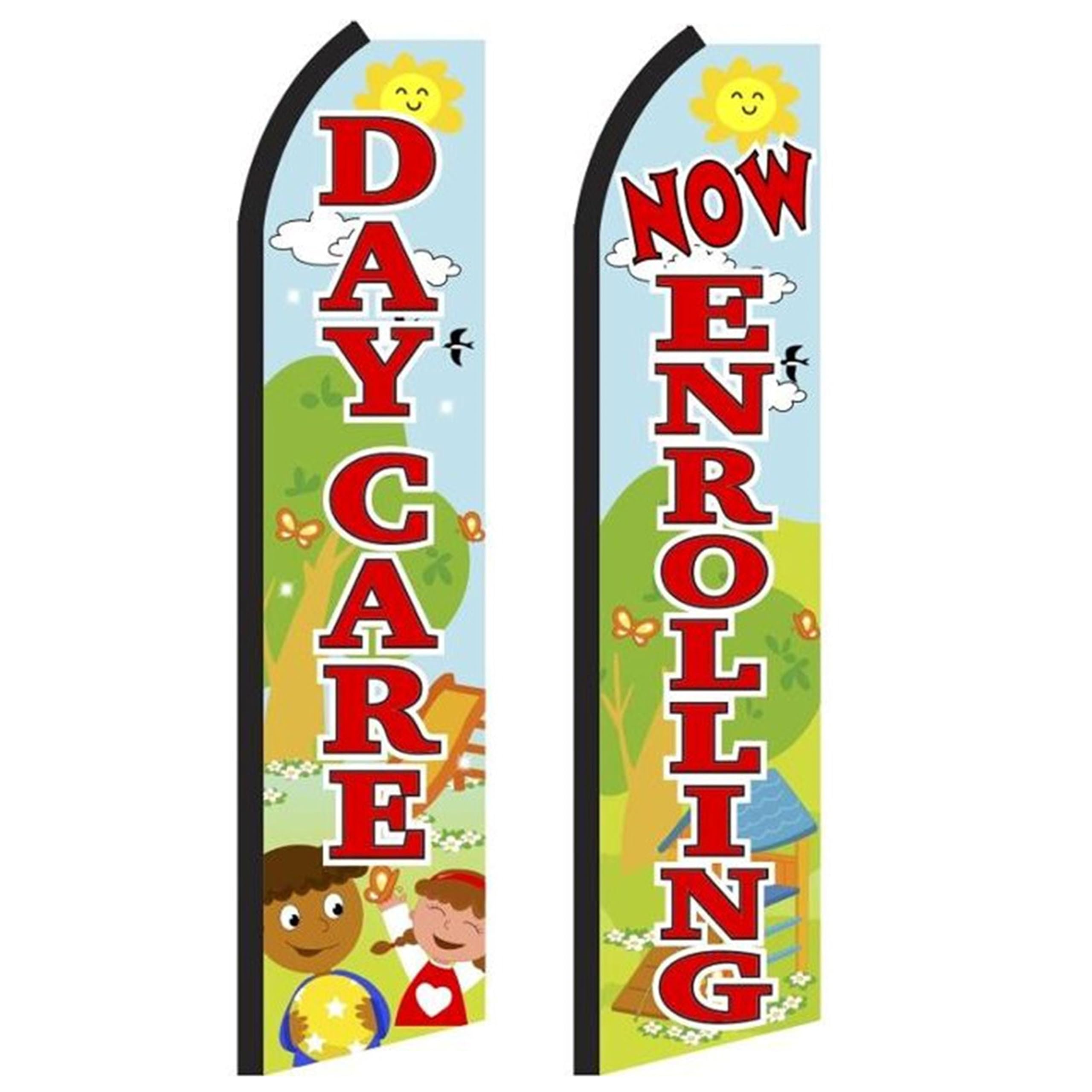 Amazon.com: OnPoint Wares Now Enrolling Day Care King Flags - 2 Pack ...