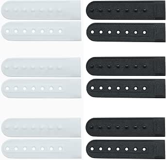 Amazon.com: Waziaqoc 12 Pairs Black & White Plastic Snapback Strap with ...