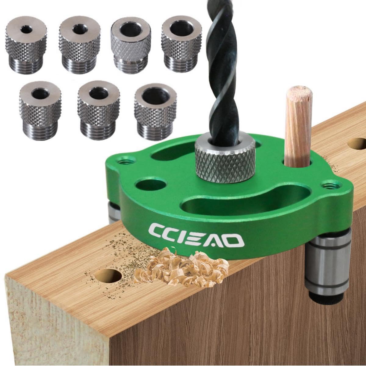 Self Centering Doweling Jig with Drill Bushings, Pocket Hole Jig Kit ...