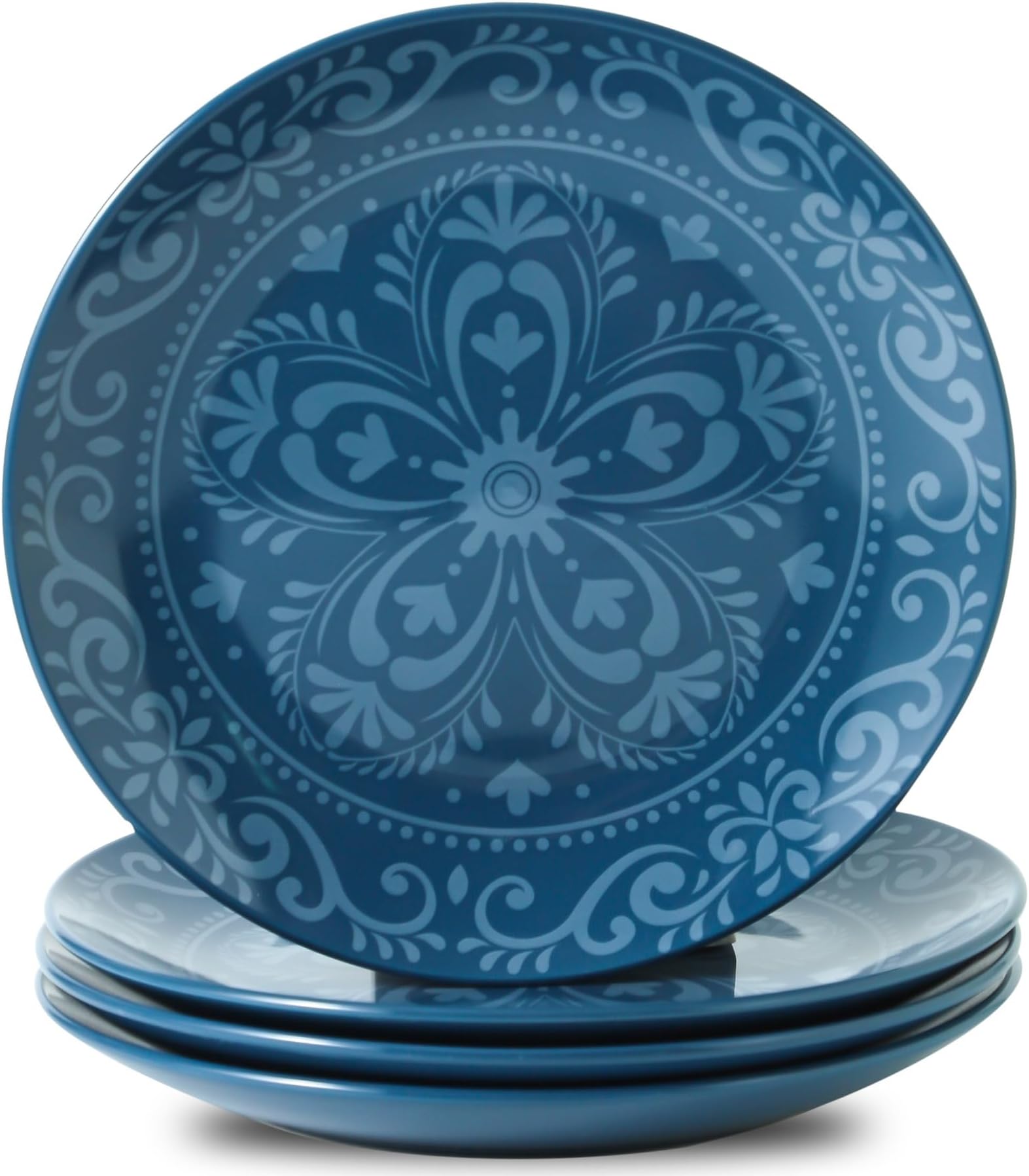 Amazon.com | YELLOYA Set of 4 Large Ceramic Dinner Plates 10.5in ...