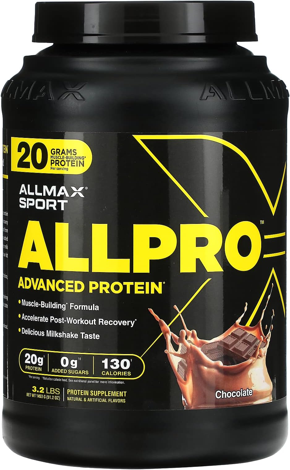Amazon.com: ALLMAX Sport ALLPRO Advanced Protein, Chocolate - 3.2 lb ...