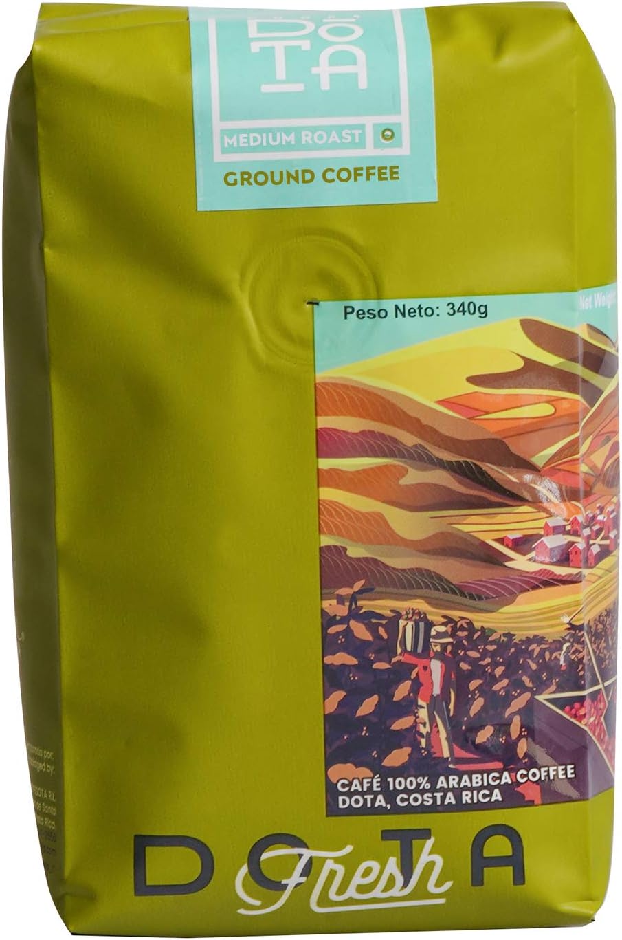 Amazon.com : DOTA Costa Rican Medium Roast Ground Coffee, 100% Organic ...
