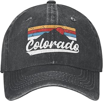 Peiyeety Cap Colorado Mountains Cap Women Dad Hats with Design Hat ...
