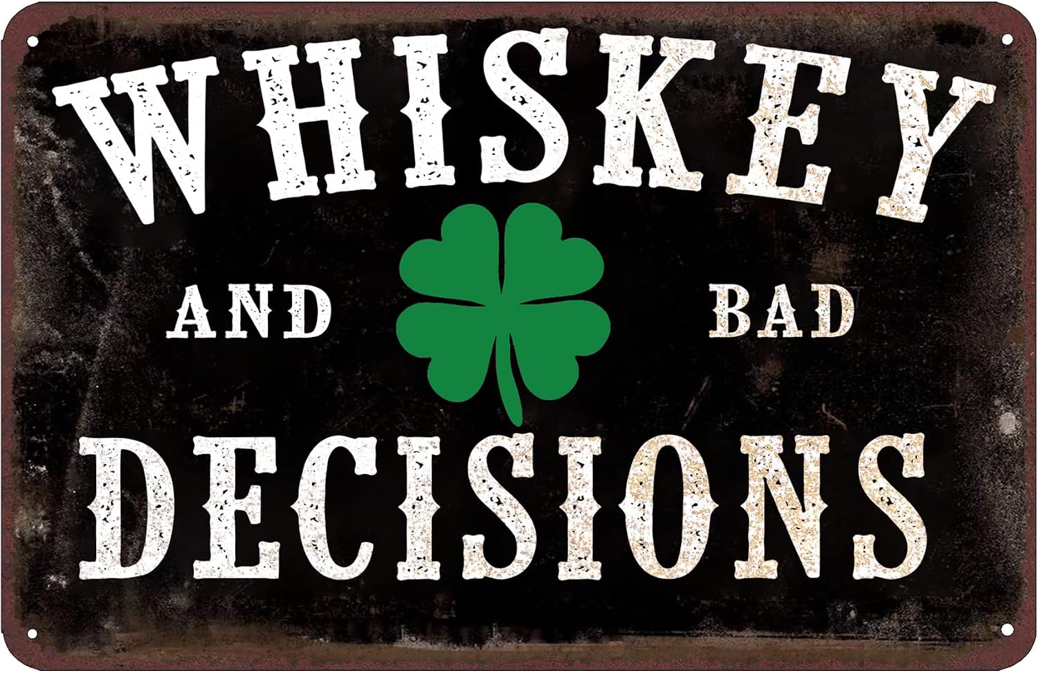 Amazon.com: Whiskey And Bad Decisions Metal Tin Sign for Home Farm ...