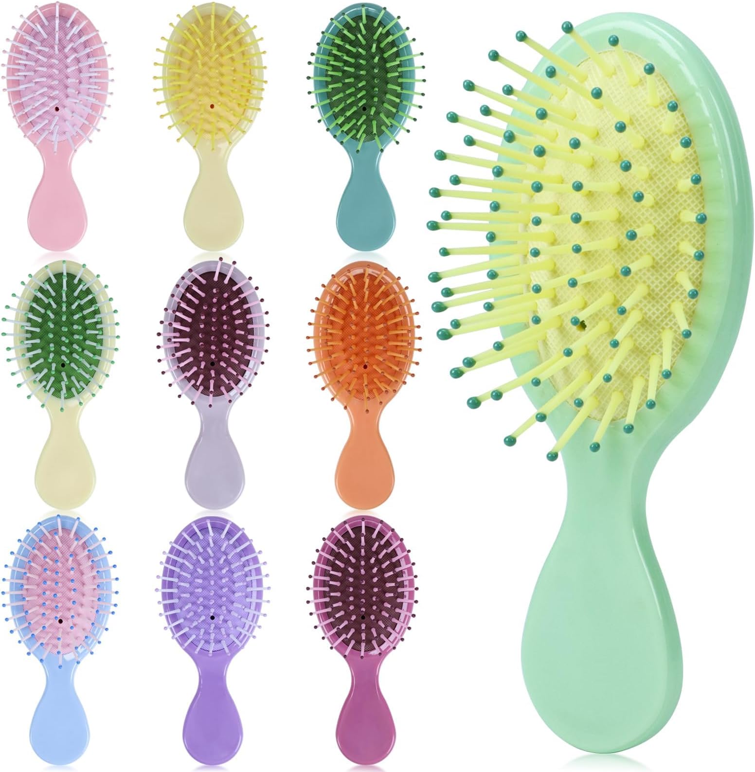 Amazon.com : Phyyixs 12 Pack Mini Detangling Brushes for Wet & Dry Hair ...