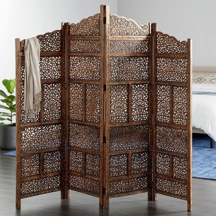 WoodCraving House Wooden Partition Screen Plain partition | Room ...
