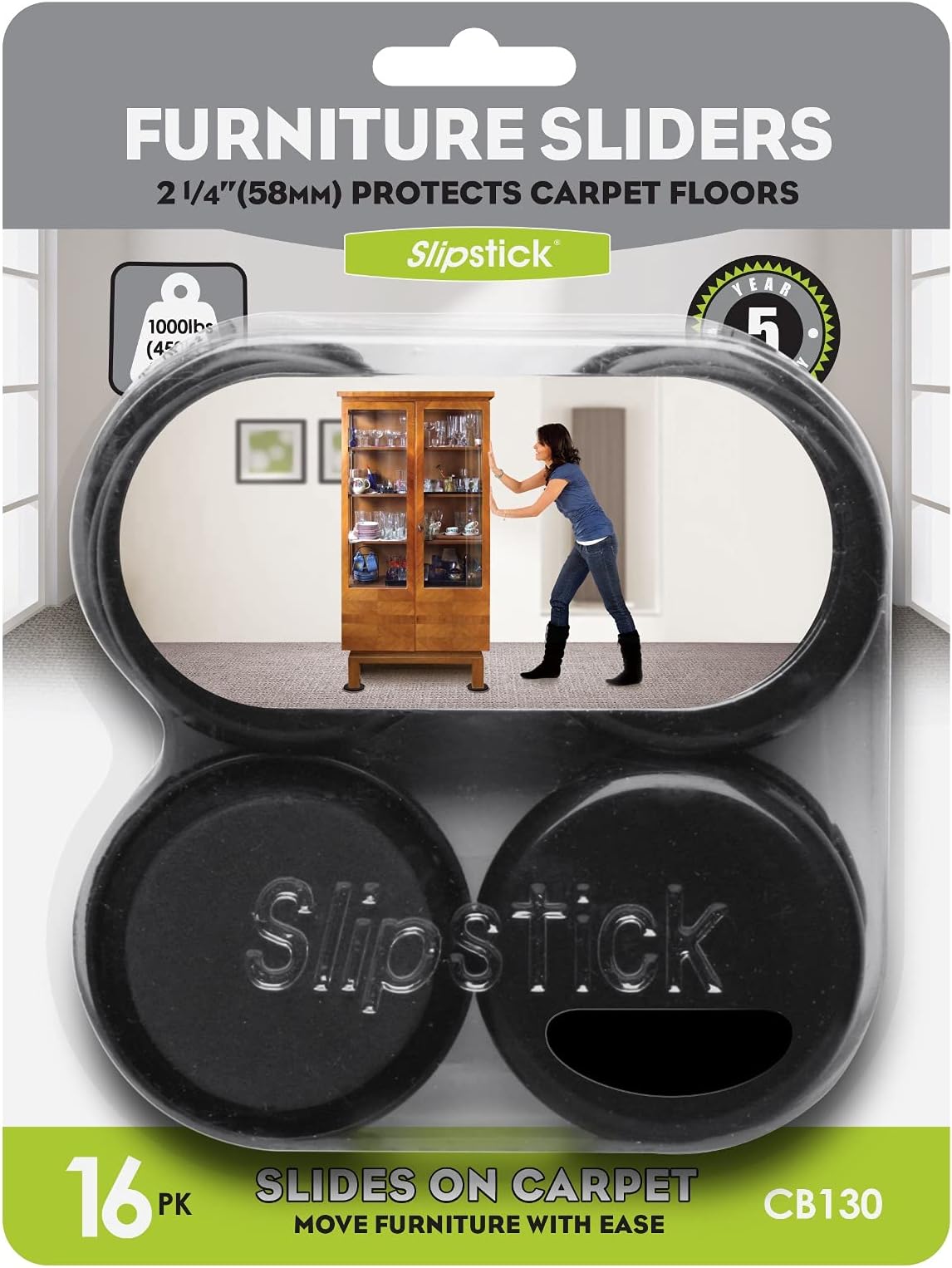 Shepherd Hardware 9248 2-3/4-Inch Round, Adhesive Slide Glide Furniture ...