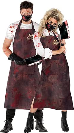 Amazon.com: Morph Bloody Butcher Costume Men Butcher Halloween Costume ...