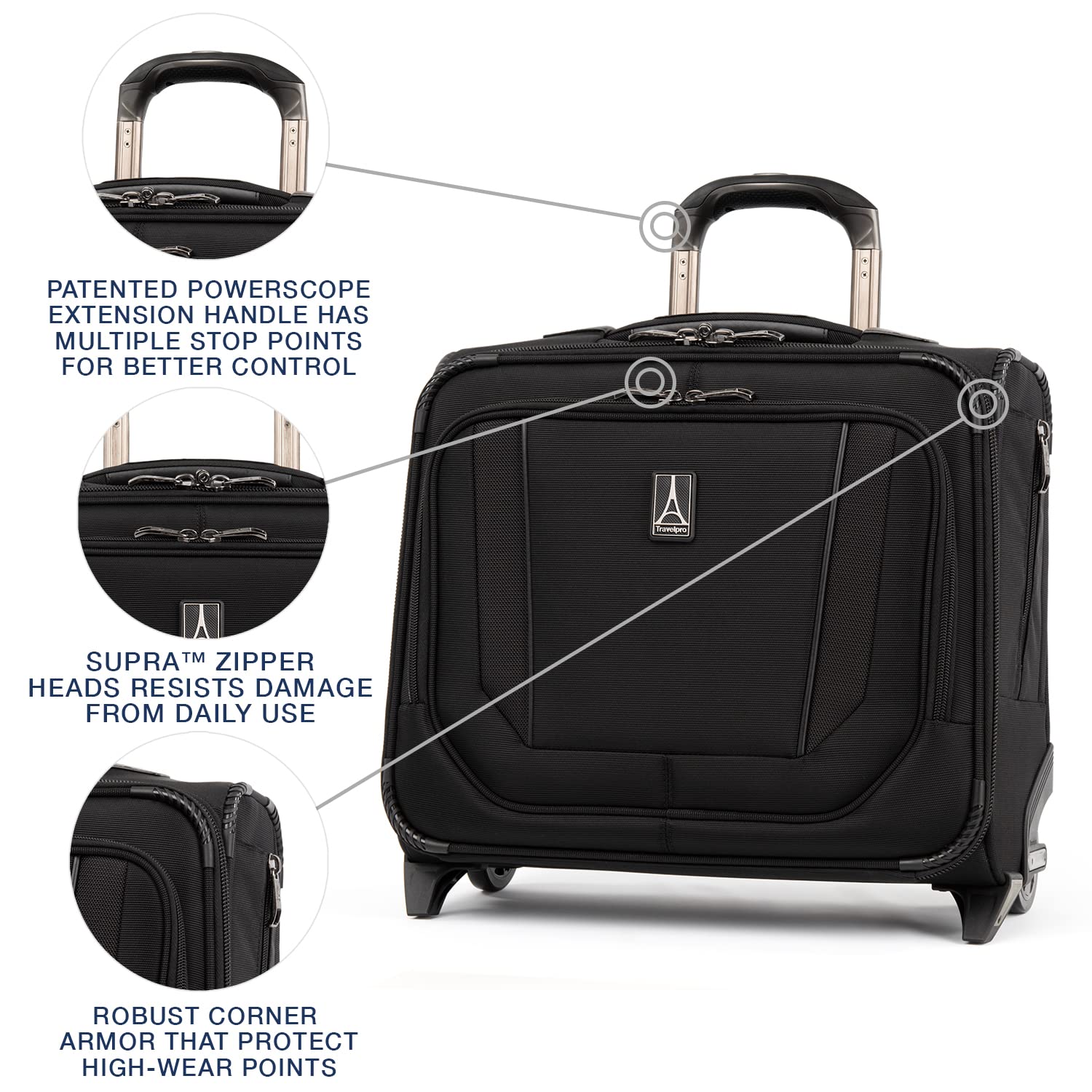 Snapklik.com : Travelpro Crew Versapack Carry-on 2 Wheel Upright ...