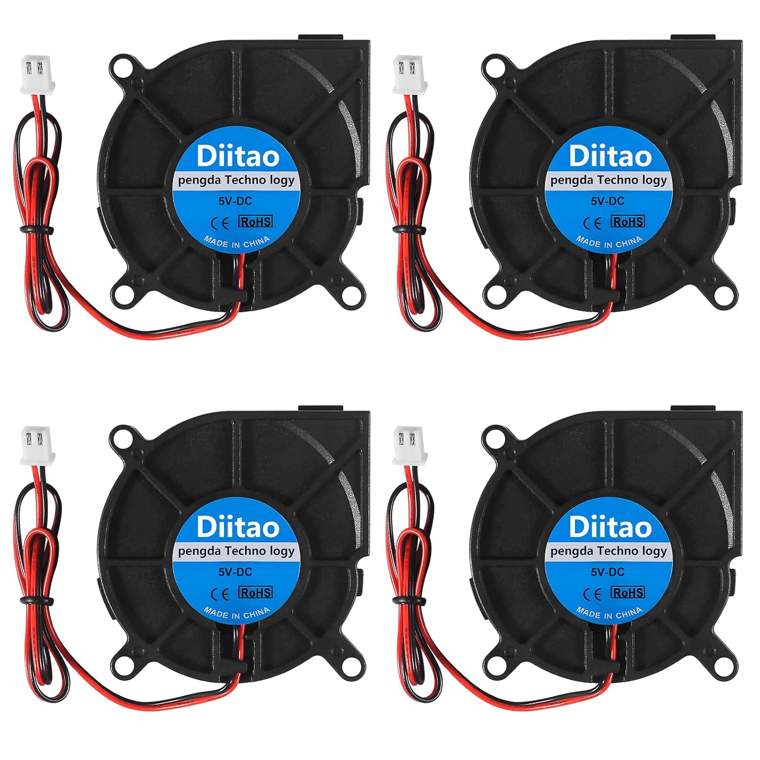Amazon.com: Diitao 4PCS 6015 Tiny Cooling USB Blower Fan 5V, 0.29A ...