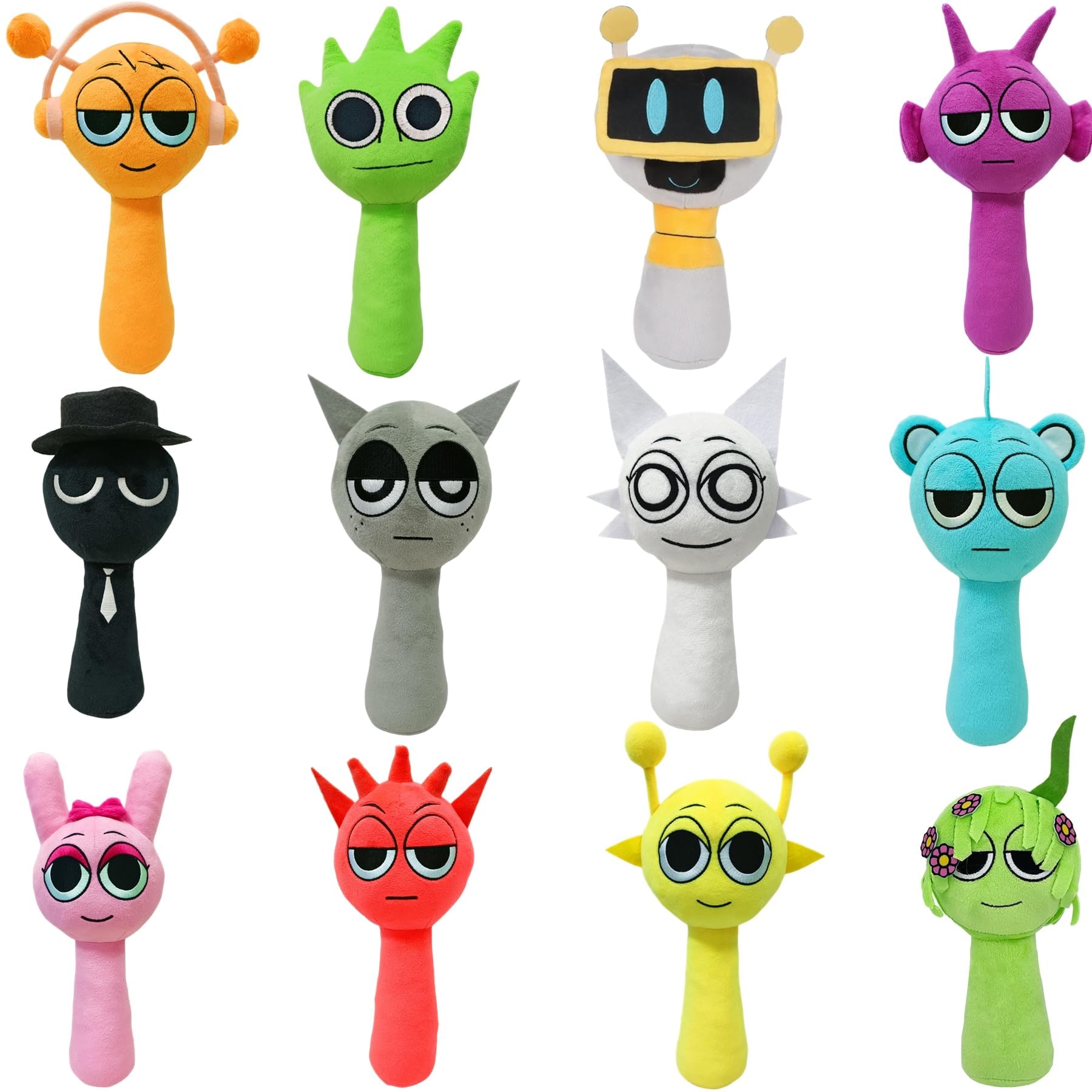 Sprunki Plush 10 Sprunky Wenda And Gray Plushies Sprunk Soft ...