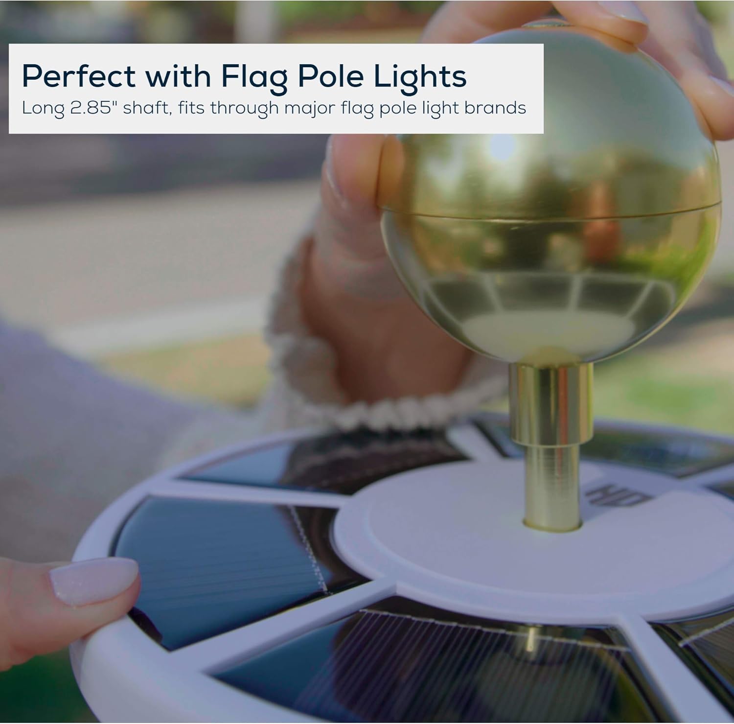 Buy Flag Pole Topper, Silver Flag Topper, Weatherproof, Anodized ...