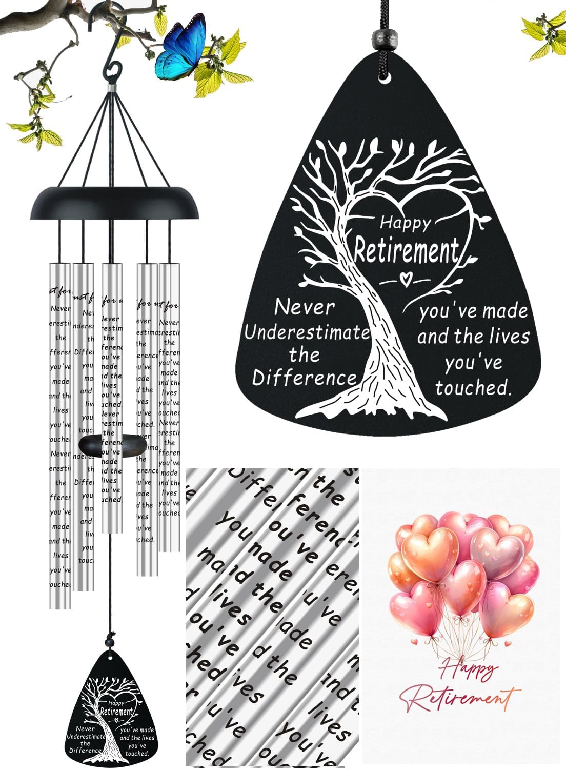 Amazon.com : Retirement Gifts Wind Chimes, Personalized Retirement ...