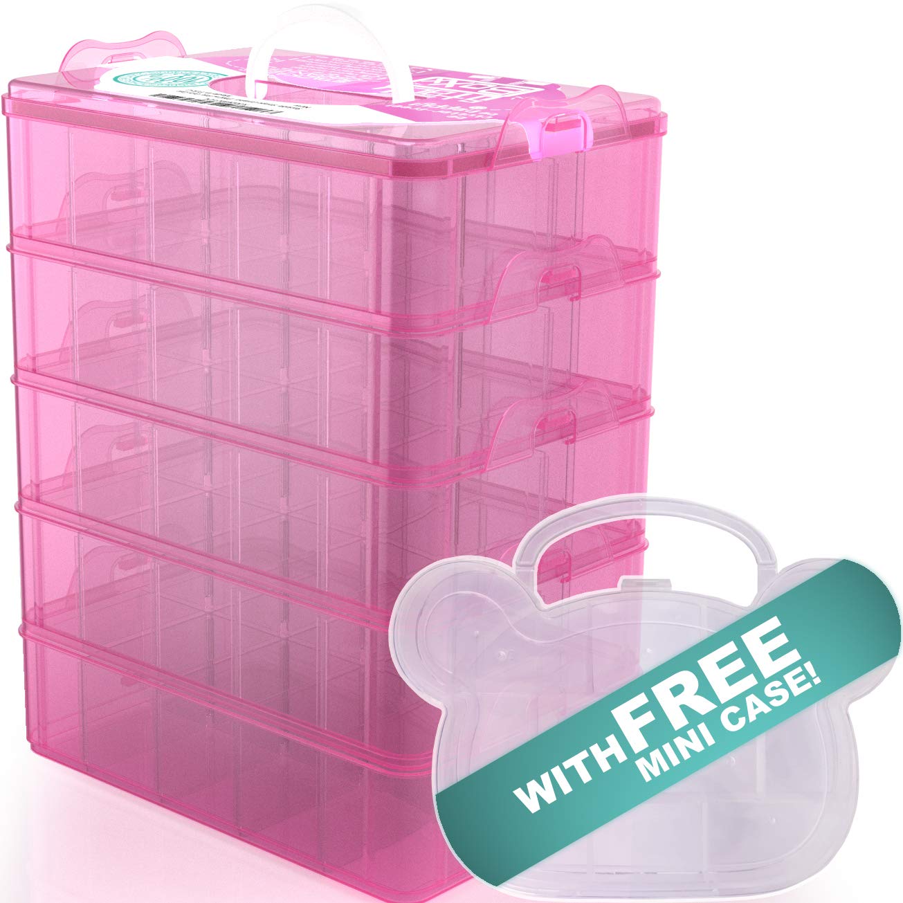 Amazon.com : Stack Boxx Stackable Organizer and Storage Container (Pink ...