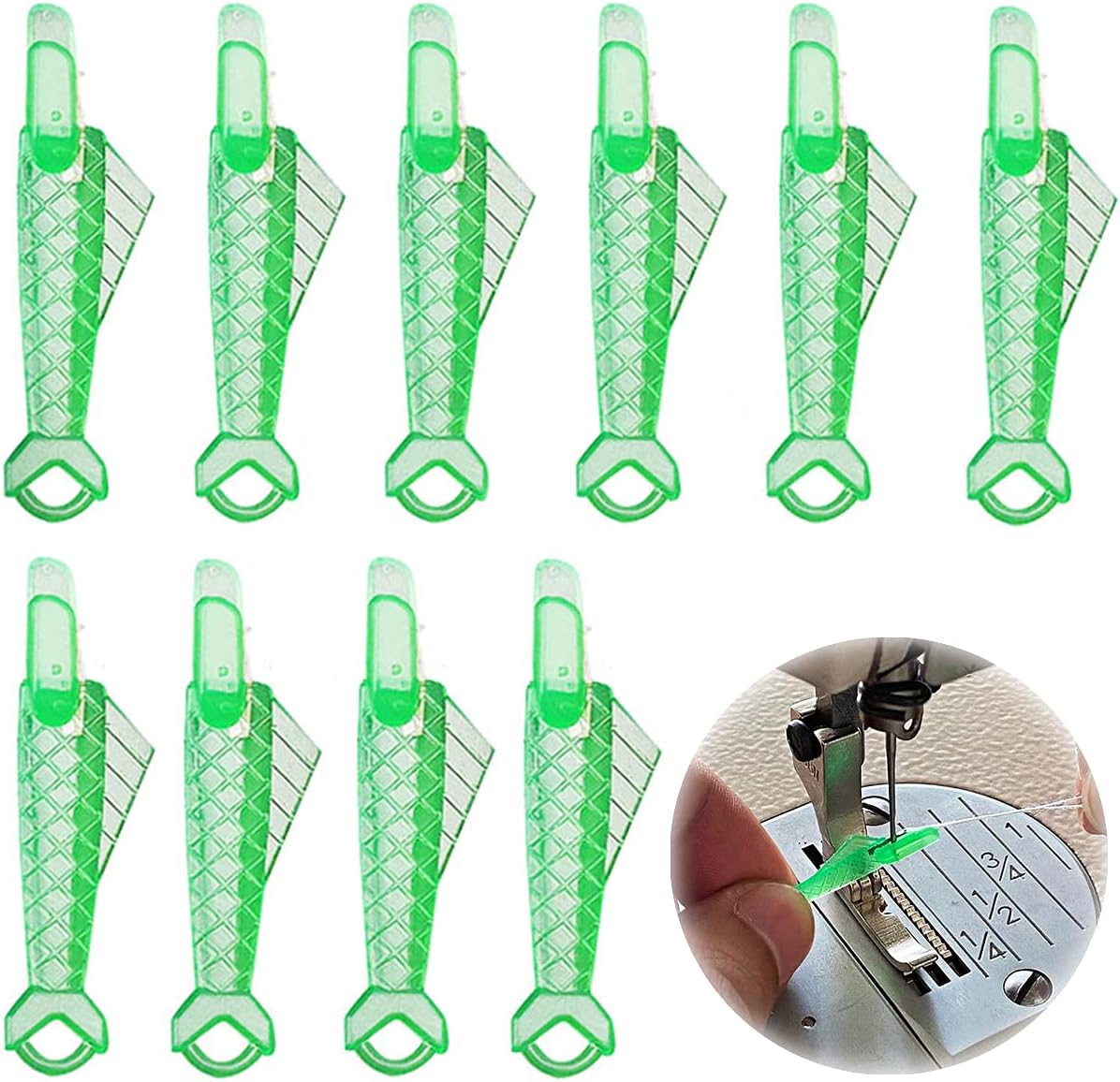 Amazon.com: 10 Pcs Sewing Machine Needle Threaders, Fish Type Needle ...