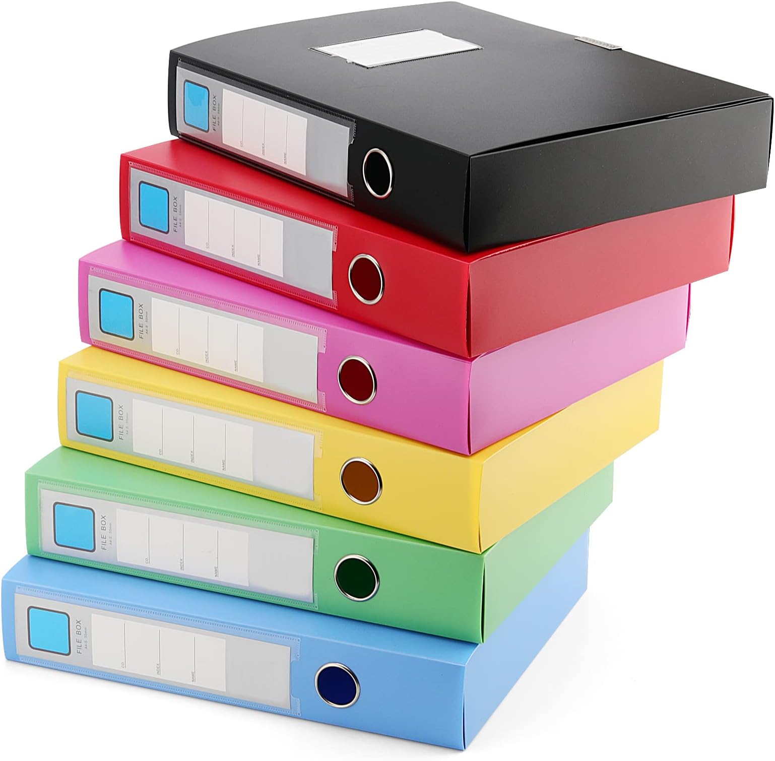 HAKZEON 6 PCS A4 Lever Arch Files,Box Files A4 Lever Arch Folders with ...