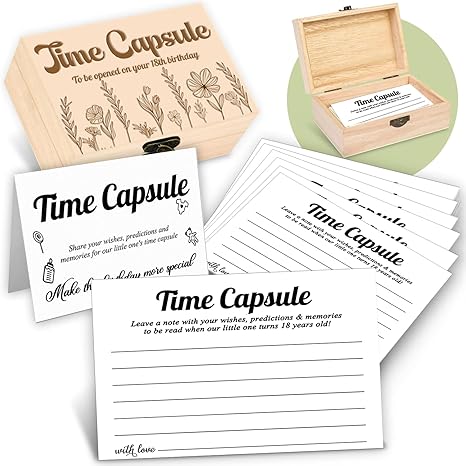 Amazon.com: Dwsiplytg Baby Time Capsule Box 1st Birthday, Time Capsule ...