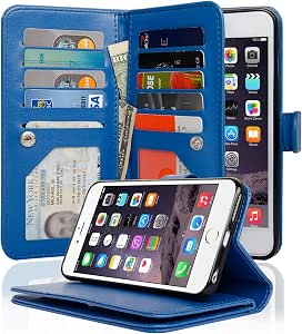 Amazon.com: Navor Magnetic Detachable Wallet Case [10 Card Slots] [3 ...