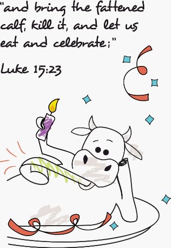 Amazon.com : Fattened Calf (3 Pack) Happy Birthday Greeting Card ...