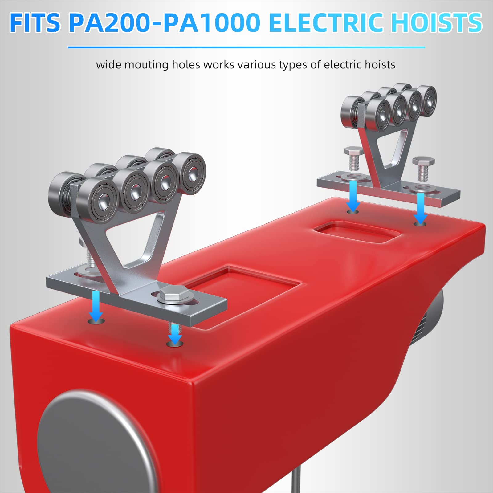 Ceiling Hoist System Electric Hoist Trolley Roller 4 Pack - For 1-5/8 ...