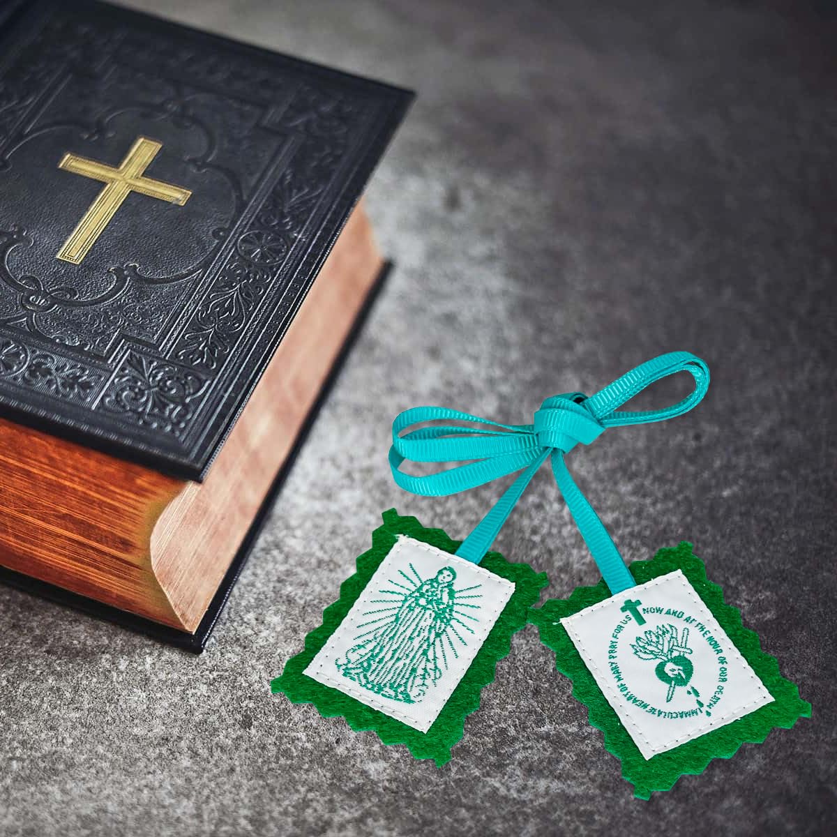 Scapular Catholic Green Scapular, 3 Pack Bulk Scapulars Catholic Of ...