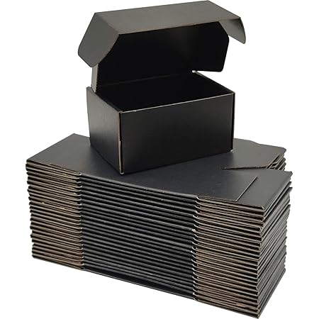 Amazon.com: Mcfleet 6x4x3 Small Black Shipping Boxes - 24 Pack ...