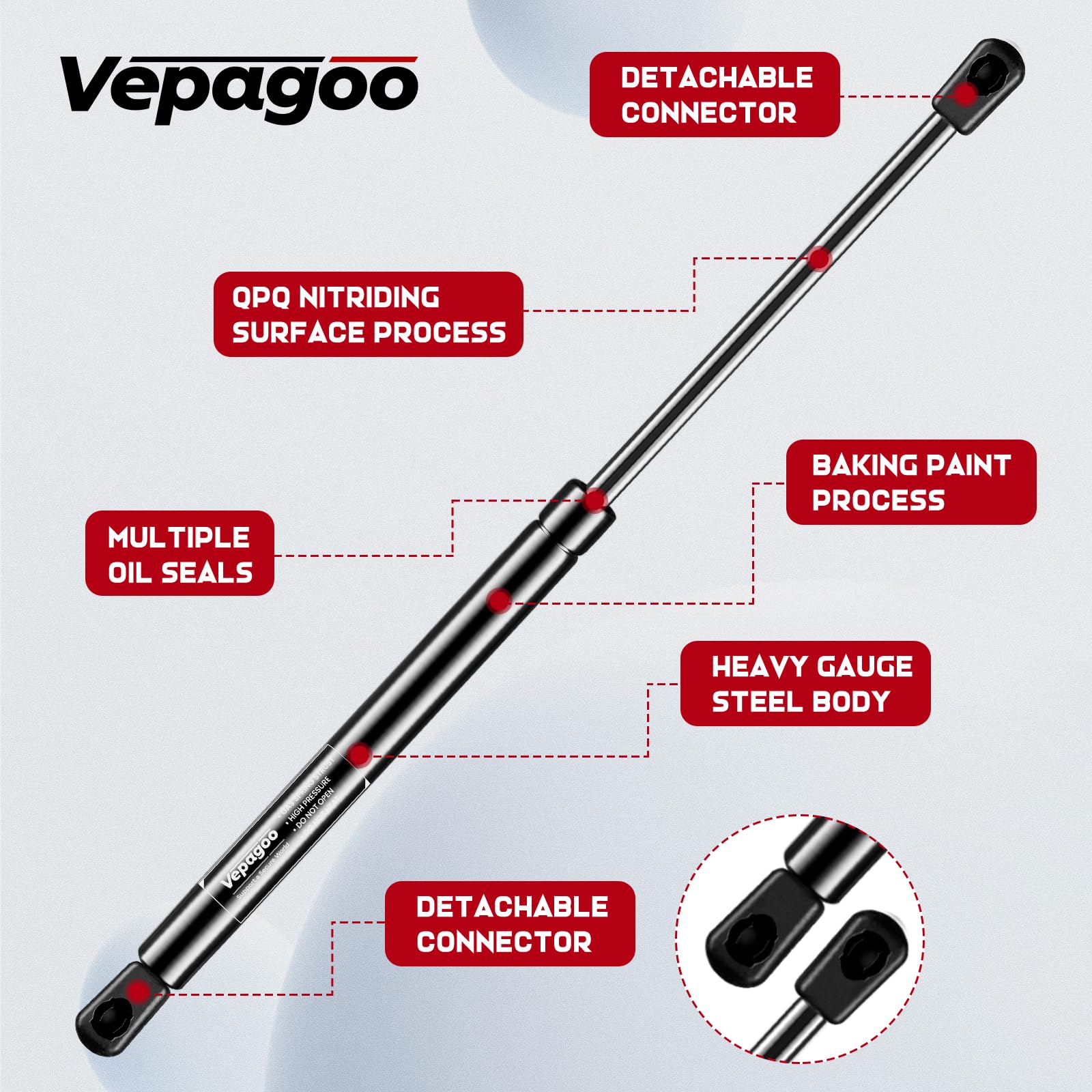 Snapklik.com : Vepagoo 18 Inch 40Lb/178N Gas Struts Shocks Sping Are ...