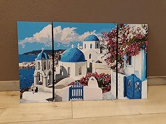 Schipper 609260783 Malen nach Zahlen - Santorin - Bilder malen für Erwachsene, inklusive Pinsel ...