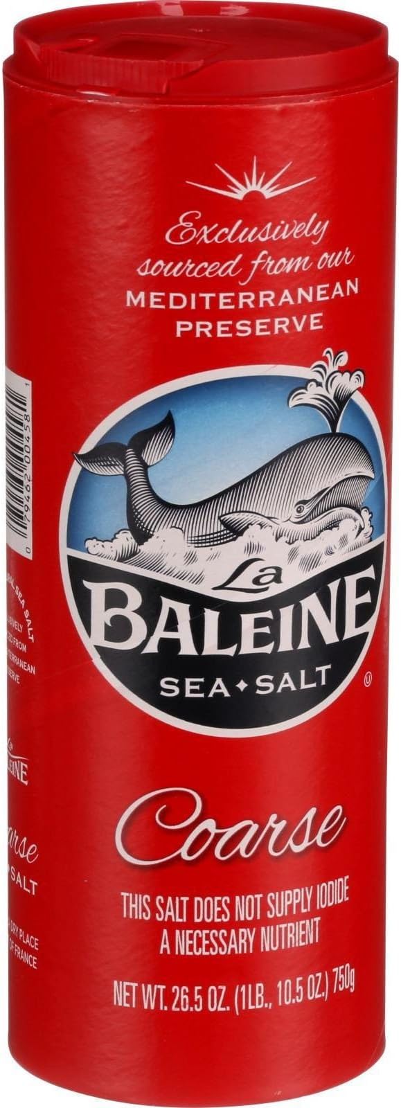 Amazon.com : La Baleine Essentiel Salt, Shaker 4oz (30% Less Sodium ...