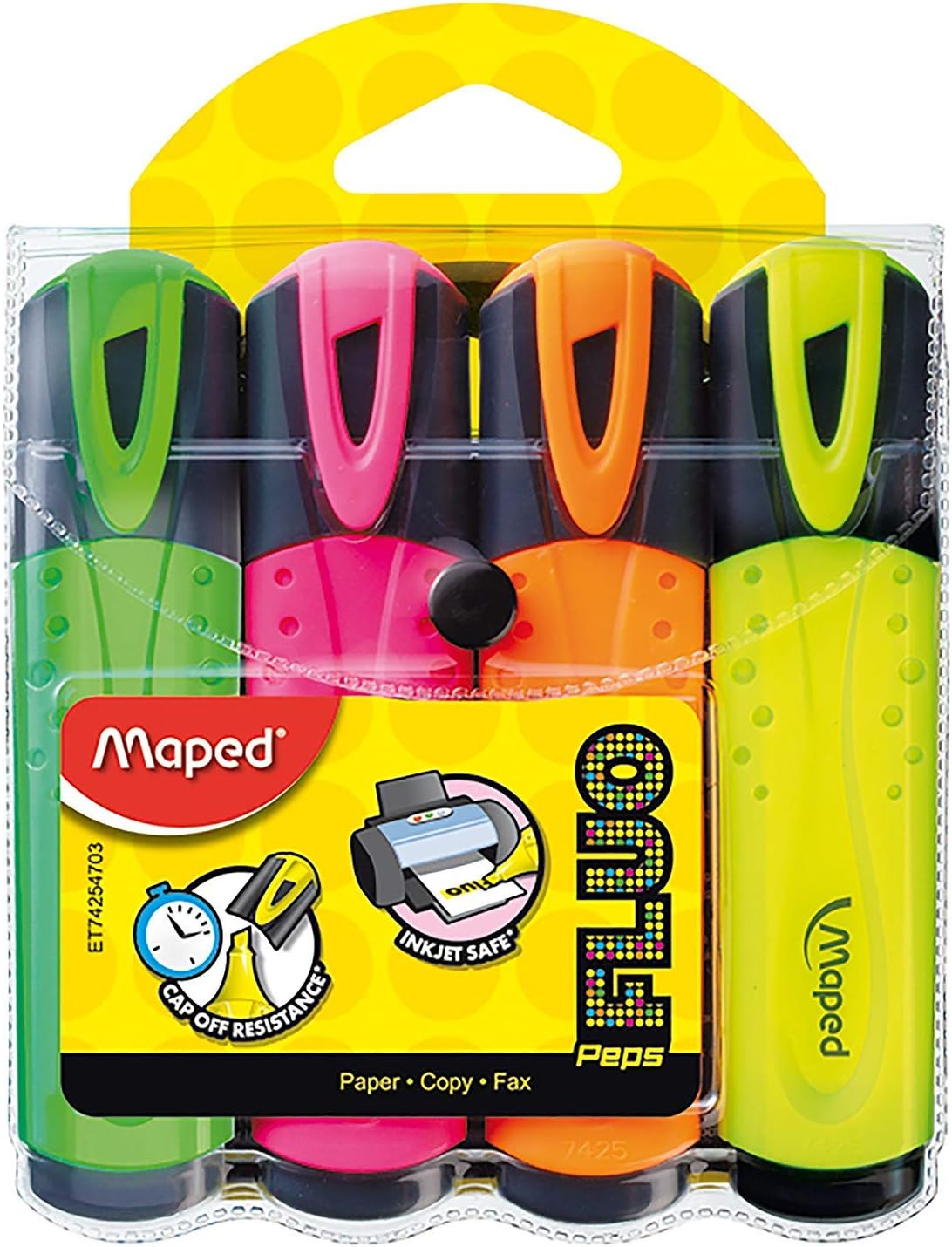 Maped Highlighter - Assorted Colours (Pack of 4), 742547 : Amazon.co.uk