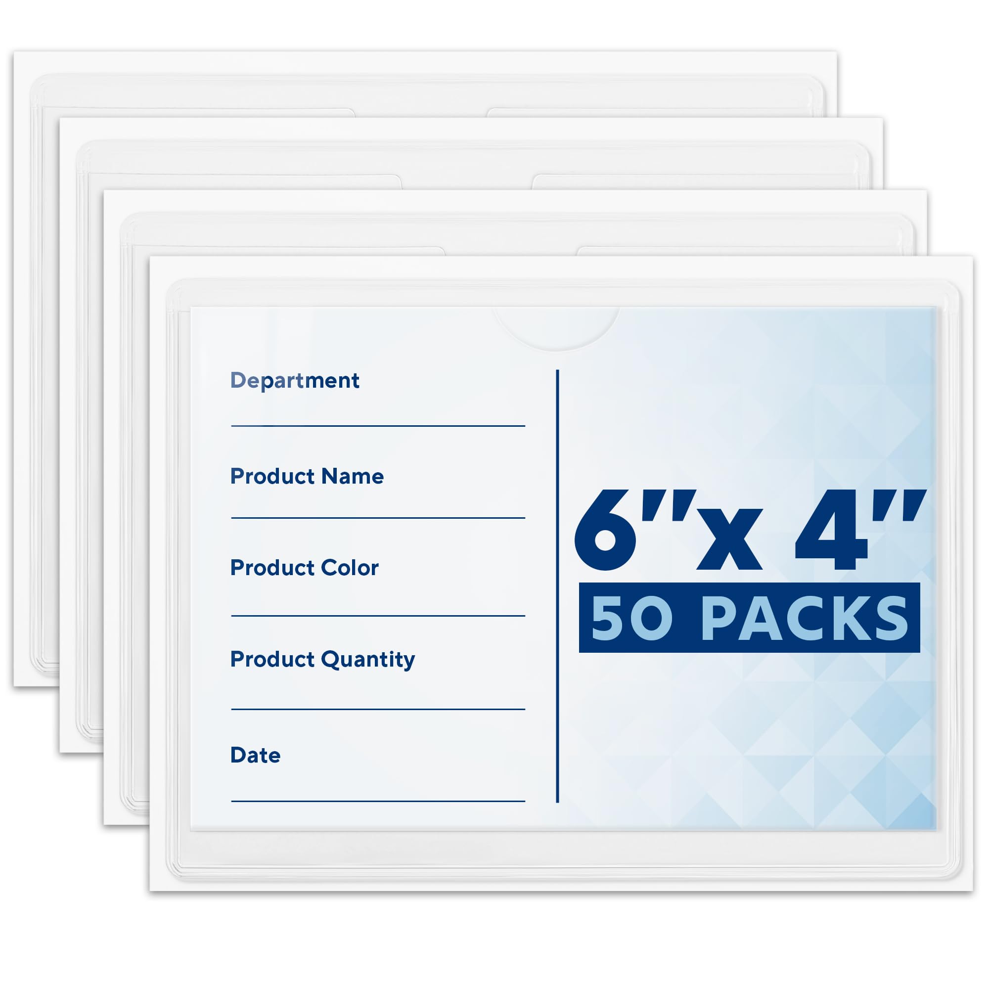 Amazon.com : Mifflin-USA Index Card Holder (4x6”, 50 Pack), Clear Self ...