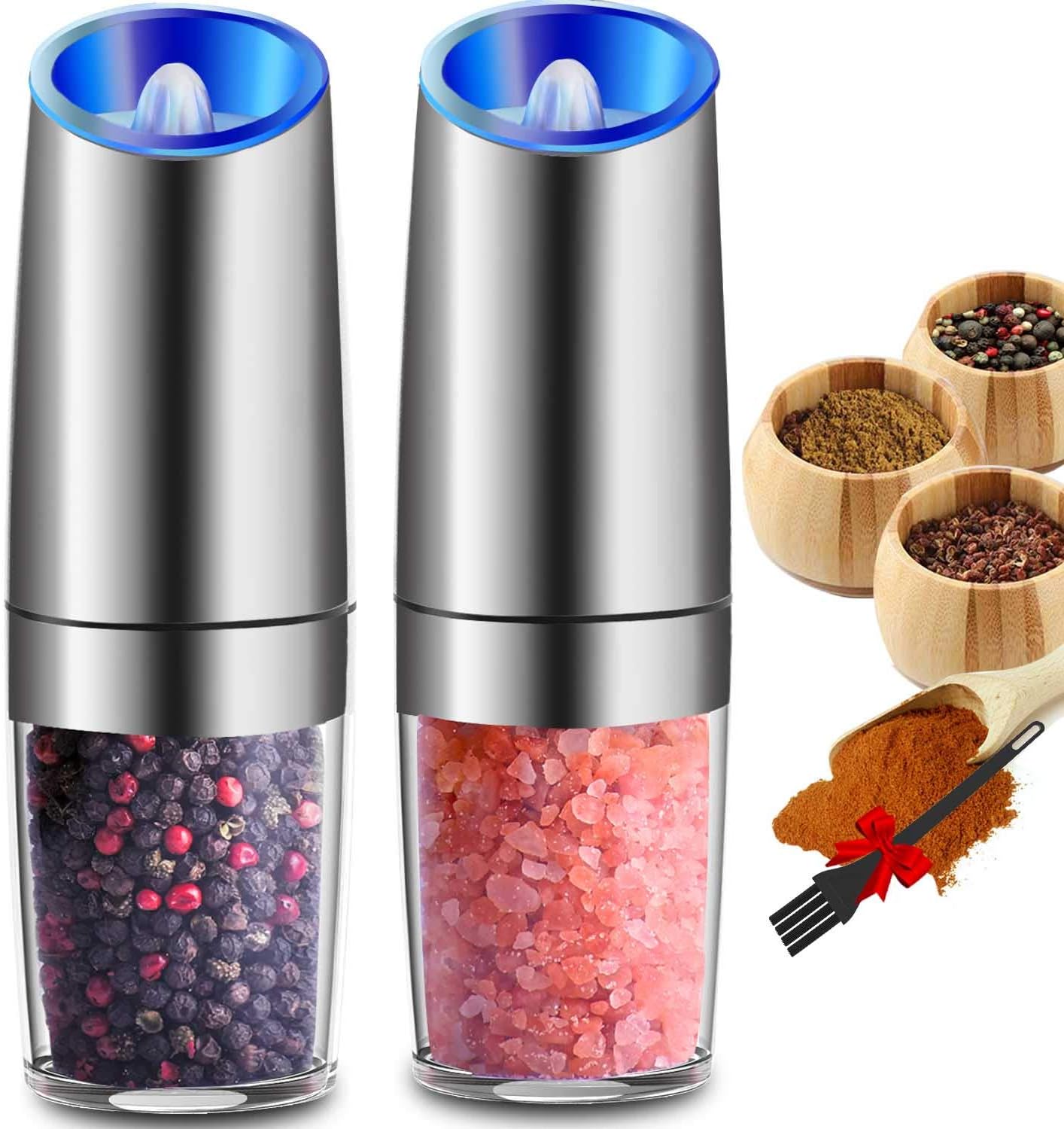 Amazon.com: MIXI Electric Salt and Pepper Grinder Set, Salt and Pepper ...