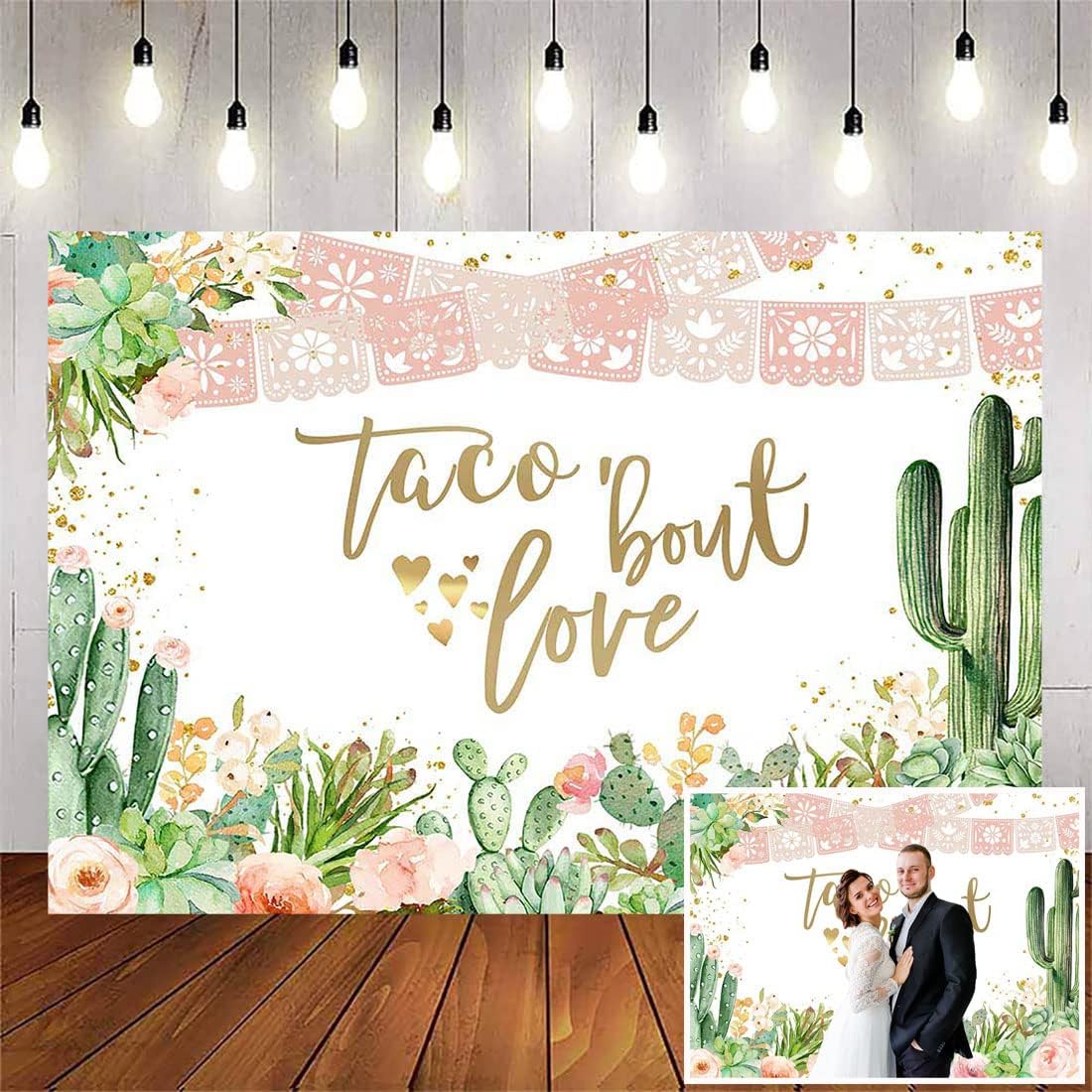 Amazon.com : Avezano Taco Bout Love Bridal Shower Backdrop Mexican ...