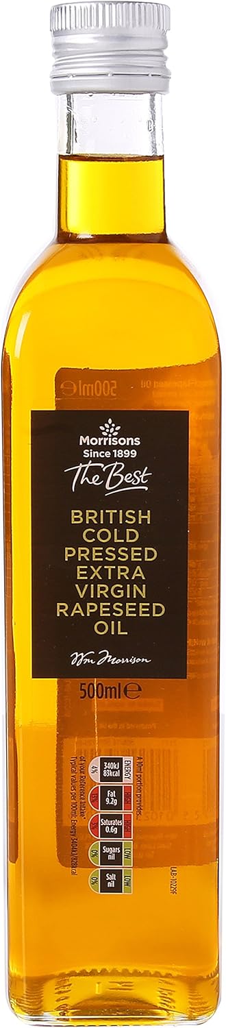 Morrisons The Best Cold Pressed Rapeseed Oil, 500 ml, Pack of 6 ...