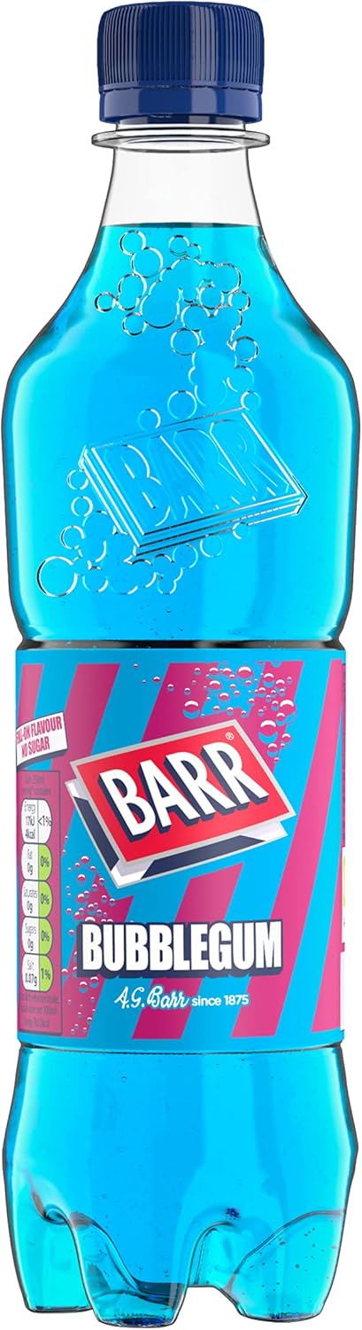 Barr Bubblegum Fizzy Drink Bottles, 500 ml, (Pack of 12) : Amazon.co.uk ...