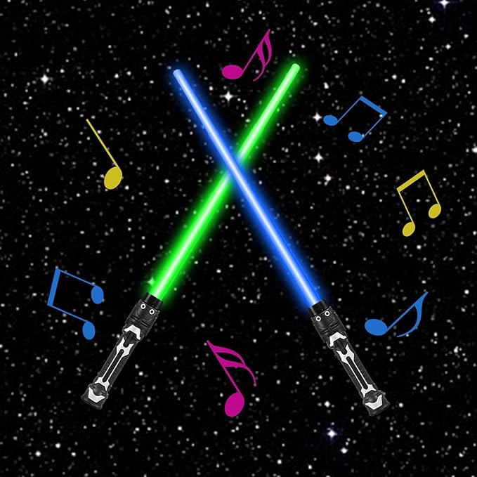 2 Pezzi Spada Laser Telescopiche Giocattolo, per Bambini ,7 Colori ...