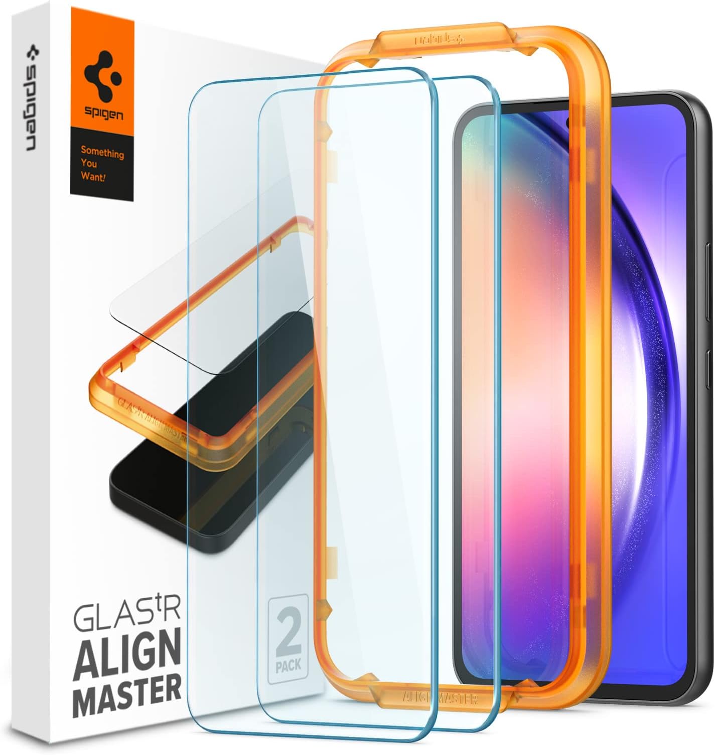 Spigen Alignmaster Tempered Glass Screen Protector Guard For Galaxy A54 ...