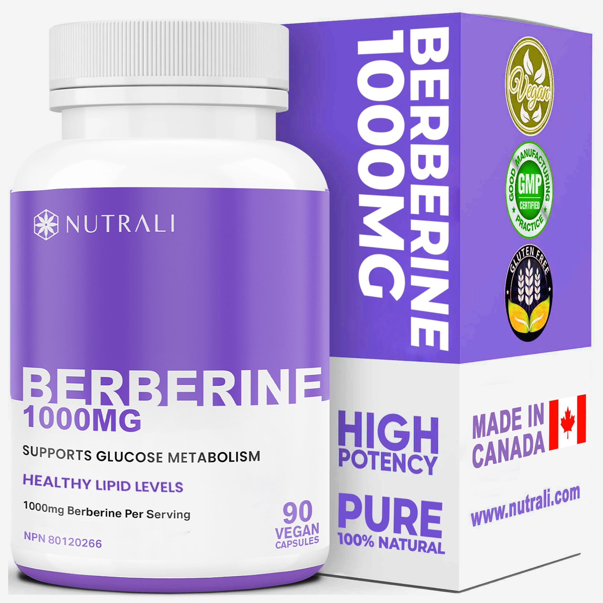 New Berberine MAXIMUM POTENCY 1000mg per Serving (2 capsules 500mg each ...
