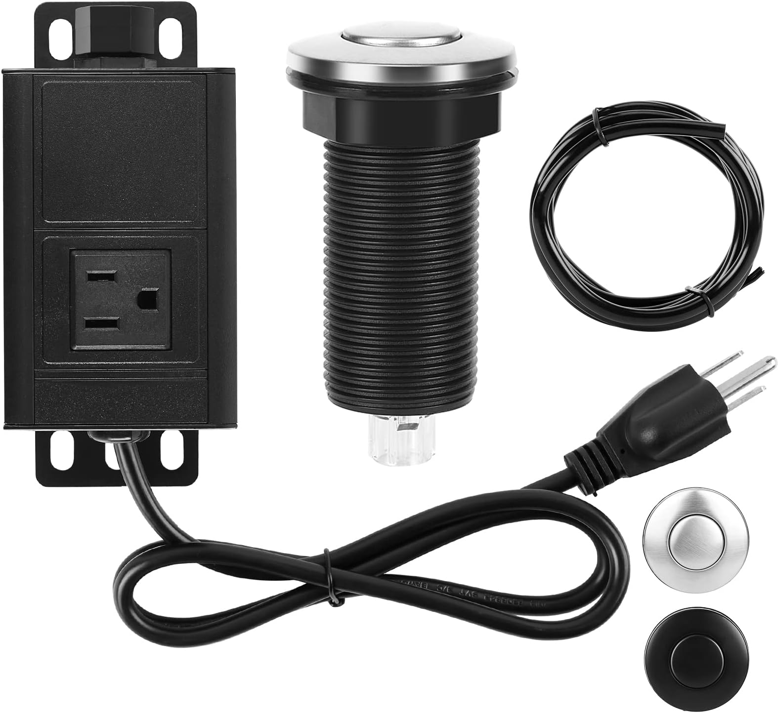 KANARY Square Garbage Disposal Air Switch Kit, Sink Top Air Push Brass ...