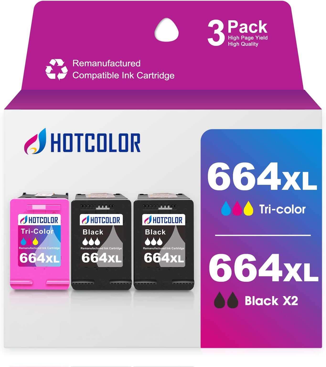 Amazon.com: 65XL Ink Cartridges Black/Color Combo Pack Replacement for ...