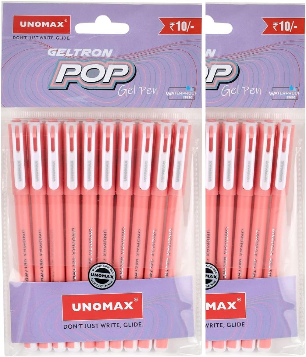 Unomax Geltron Pearl Gel Pen 20 (20 Blue) | Professional Ergonomic ...