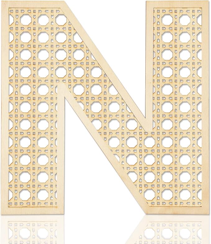 Amazon.com: Wooden Rattan Letters for Wall Decor Rustic Wooden Letters ...