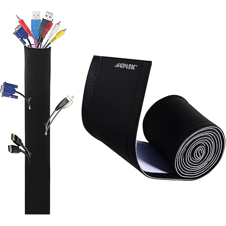 Amazon.com: Premium 63'' Cable Management Sleeve, Best Cords Organizer ...